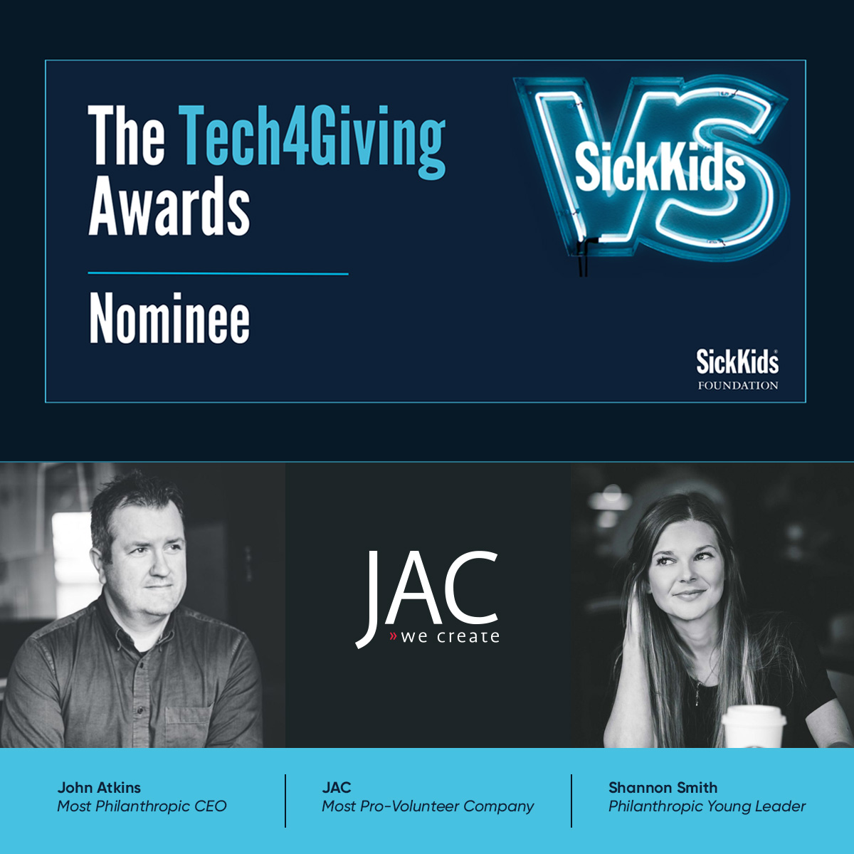 JAC Nominated for Tech4Giving Awards | JAC | John Atkins & Co | Digital ...